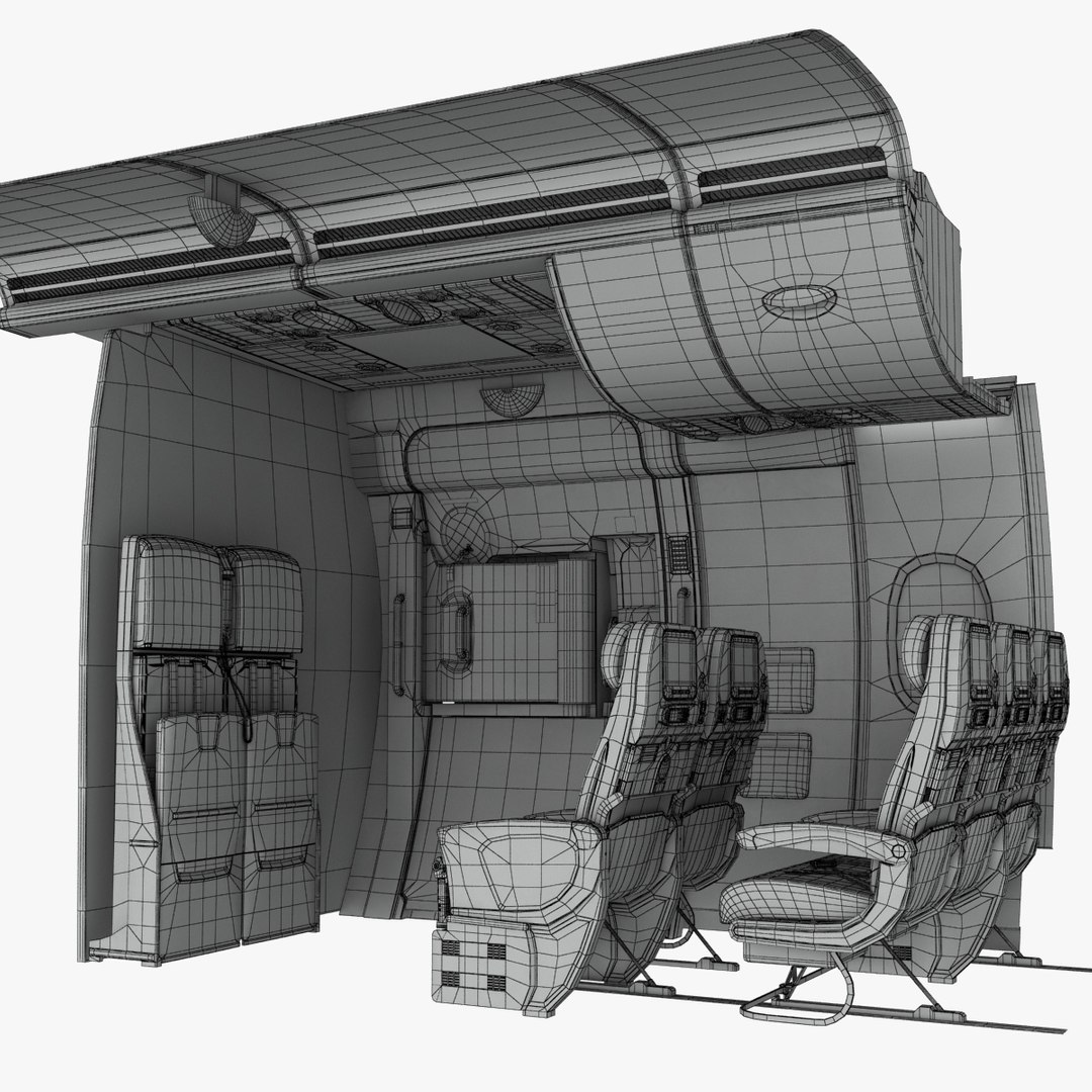 3d Emergency Exit Crew Seat Model
