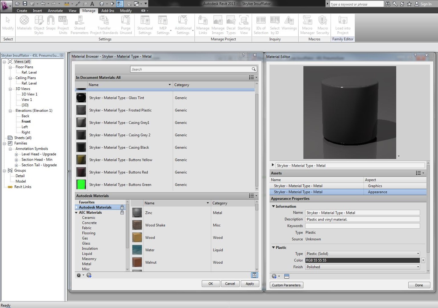 Medical Stryker Insufflator 45l Rfa Free