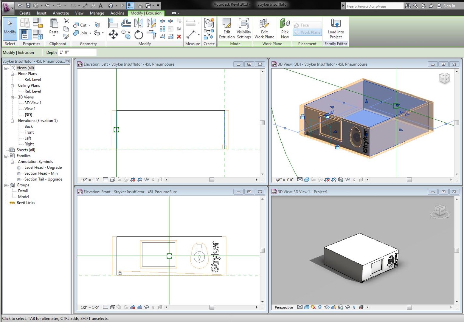 Medical Stryker Insufflator 45l Rfa Free