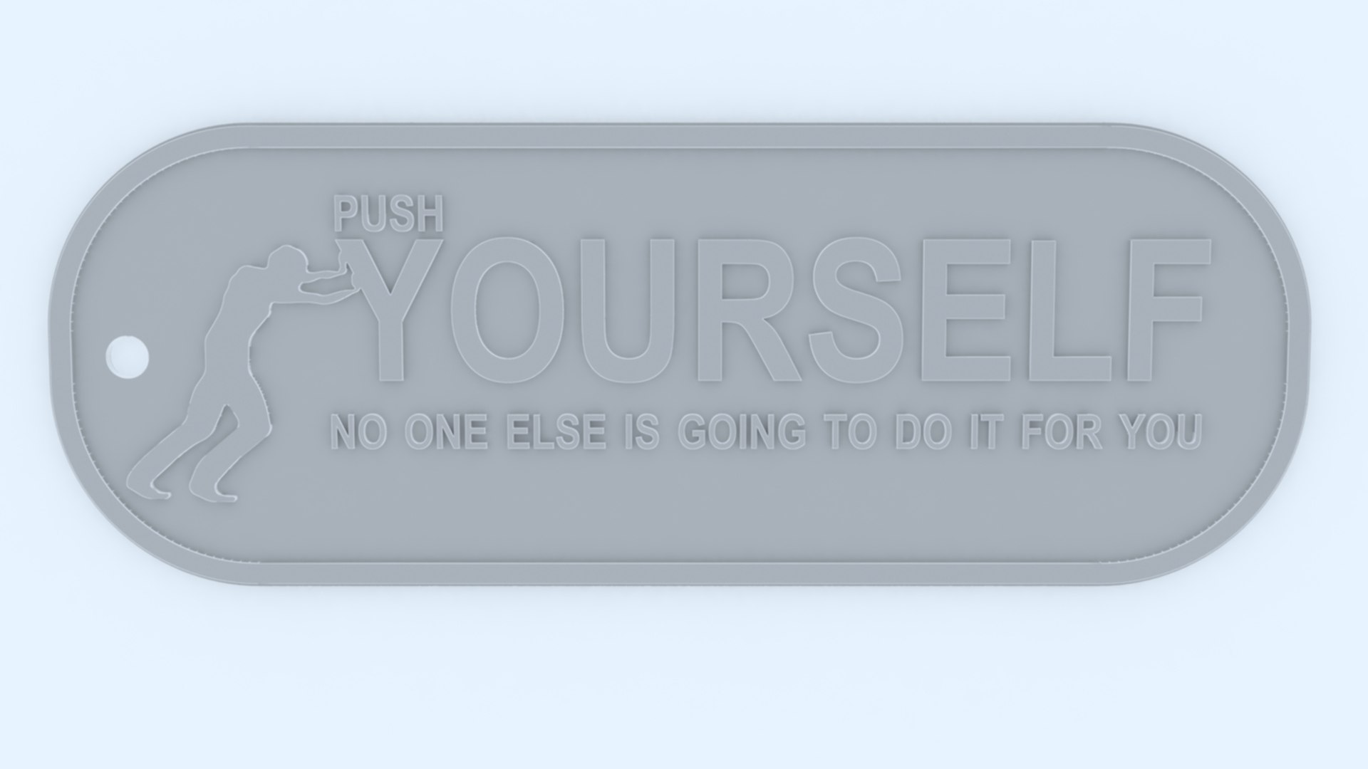 3D Push Yourself Keychain - TurboSquid 1921246