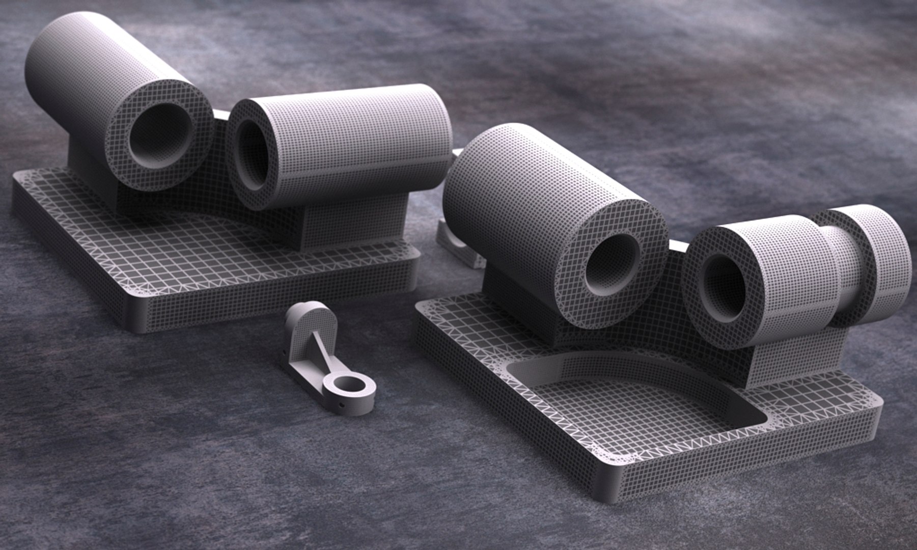 3d Mechanical Parts 2015 Raw Model