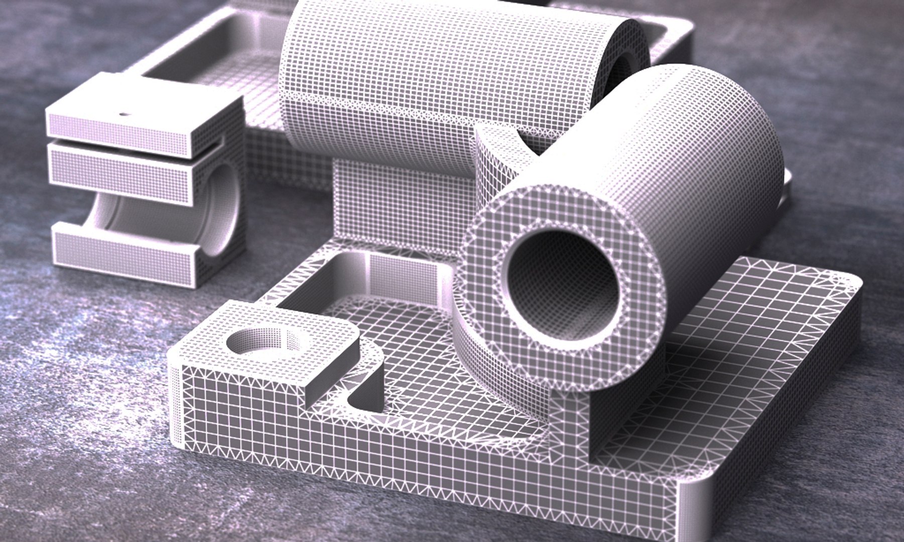 3d Mechanical Parts 2015 Raw Model