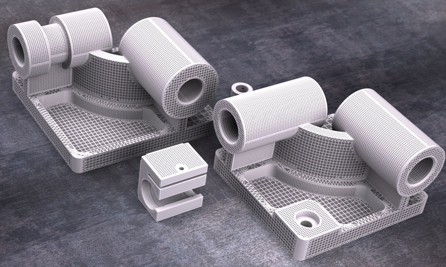 3d Mechanical Parts 2015 Raw Model