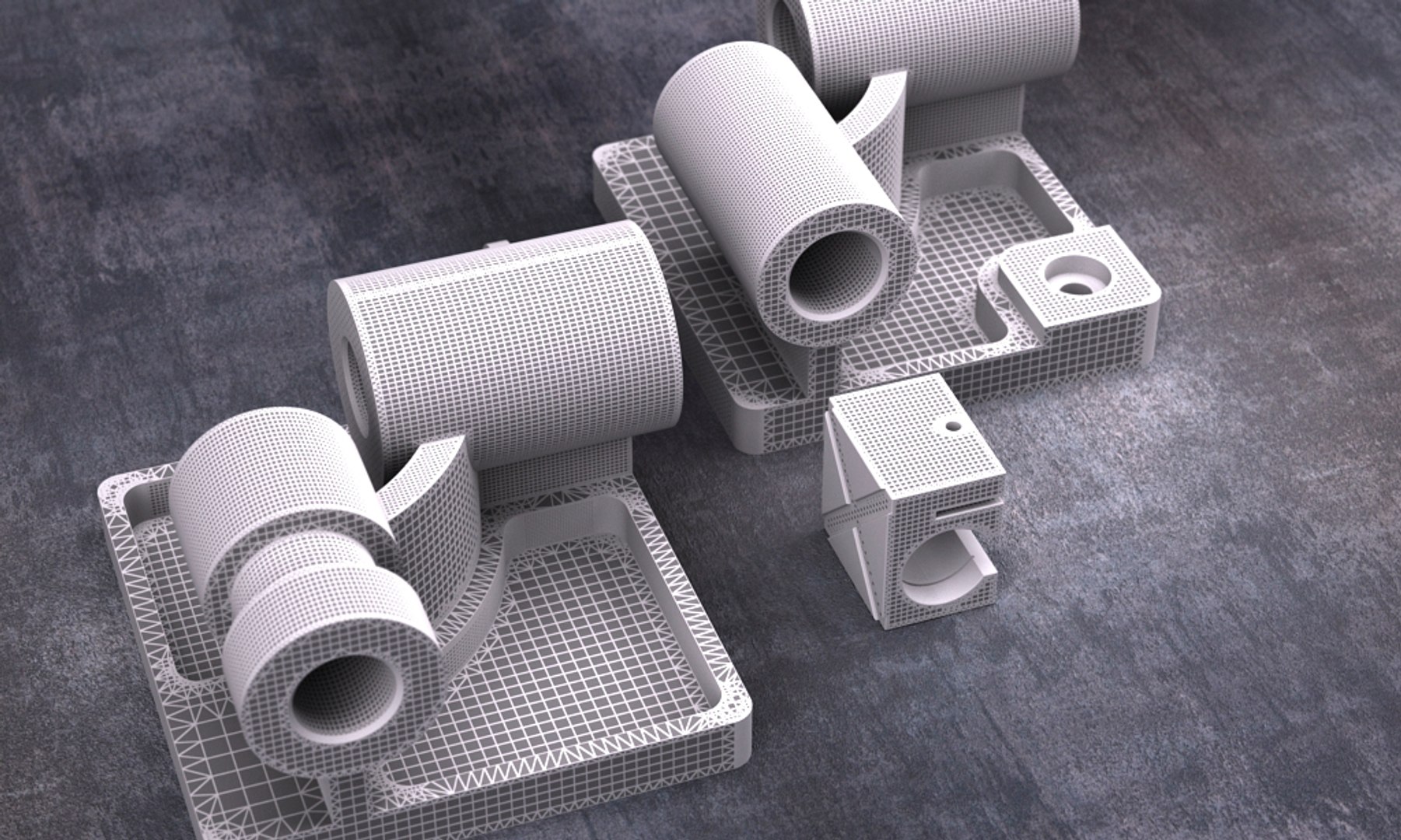 3d Mechanical Parts 2015 Raw Model