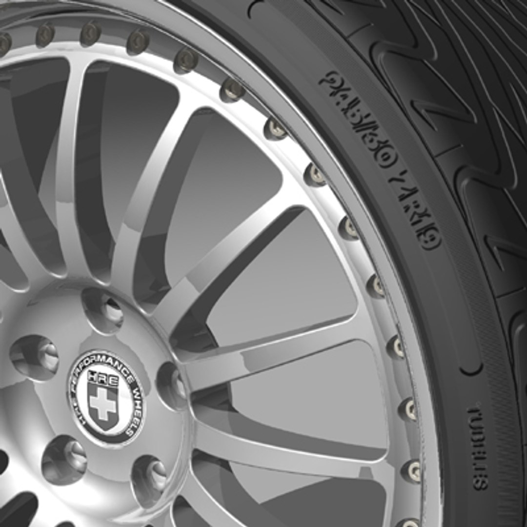Hre 549r Wheel Tires 3d Max