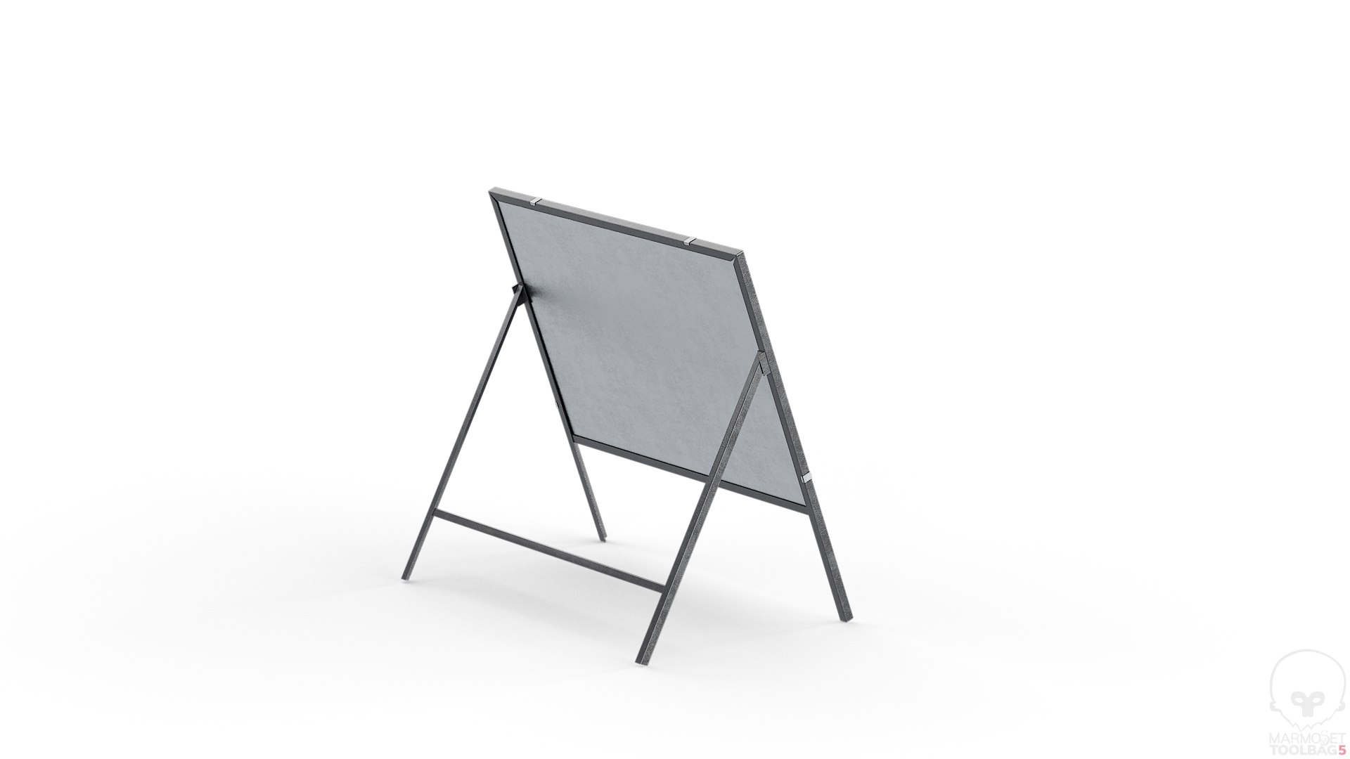 3D Model Slow Wet Tar Rectangle Road Sign - TurboSquid 2467115