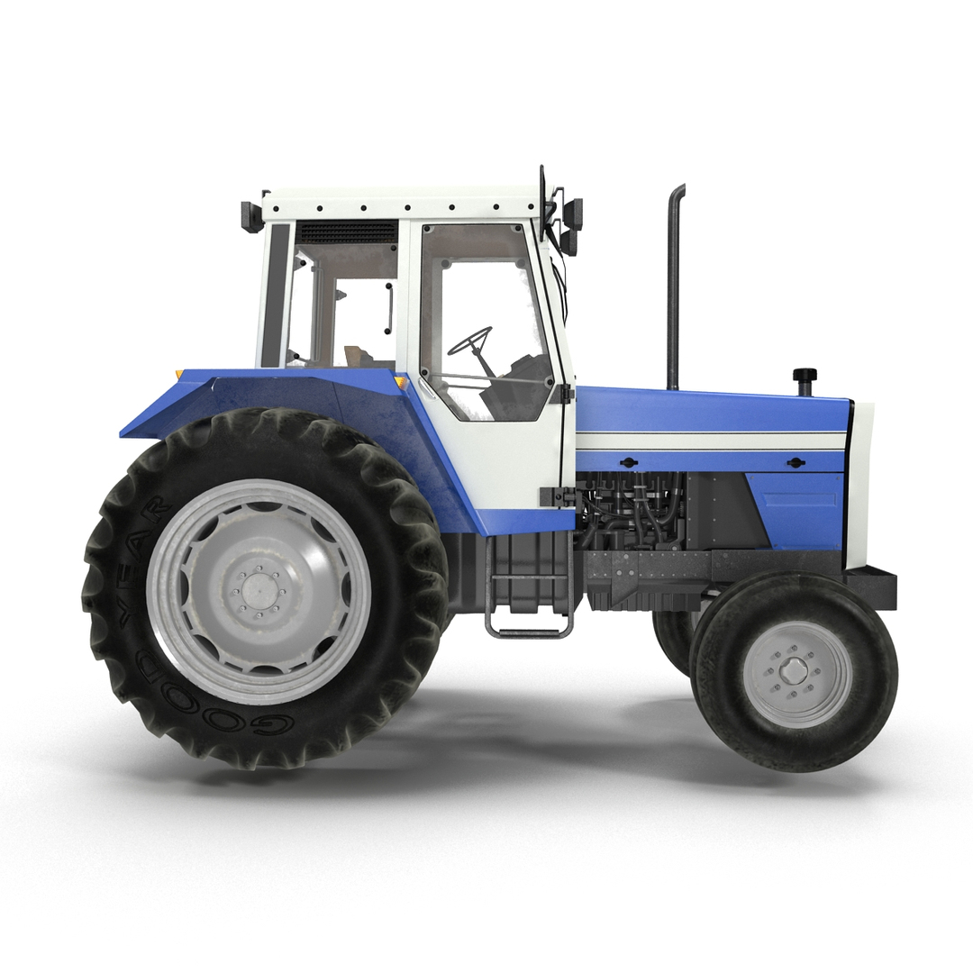 3d Vintage Tractor Generic Rigged