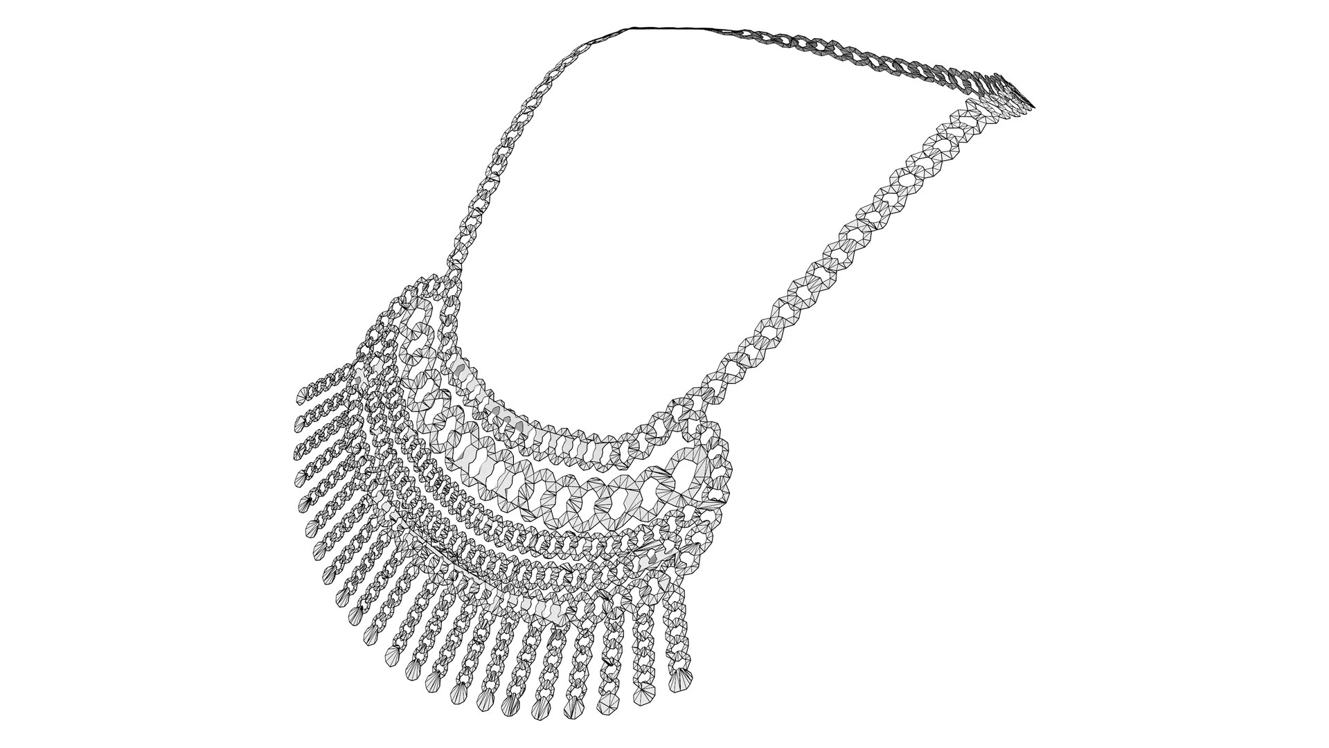 Gold Chains Necklace 3D Model - TurboSquid 2003369