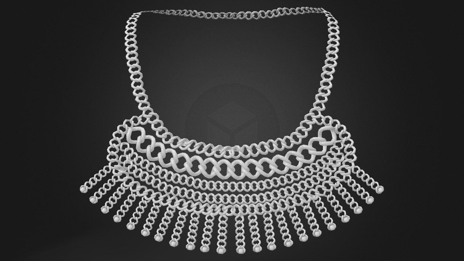 Gold Chains Necklace 3D Model - TurboSquid 2003369