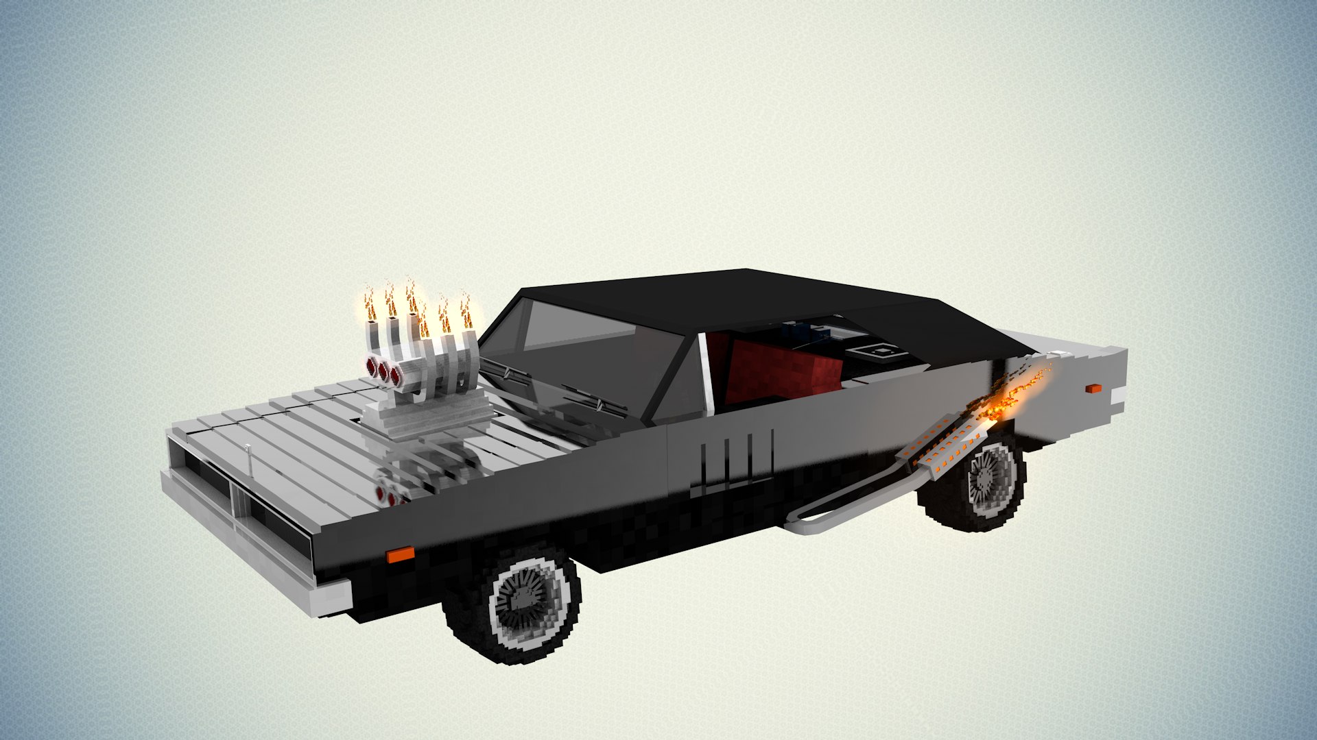 3d Model Minecraft Dodge Charger