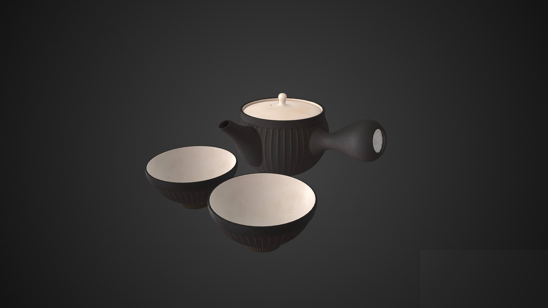 3D Game Ready Korean Teapot Set Model - TurboSquid 2082629