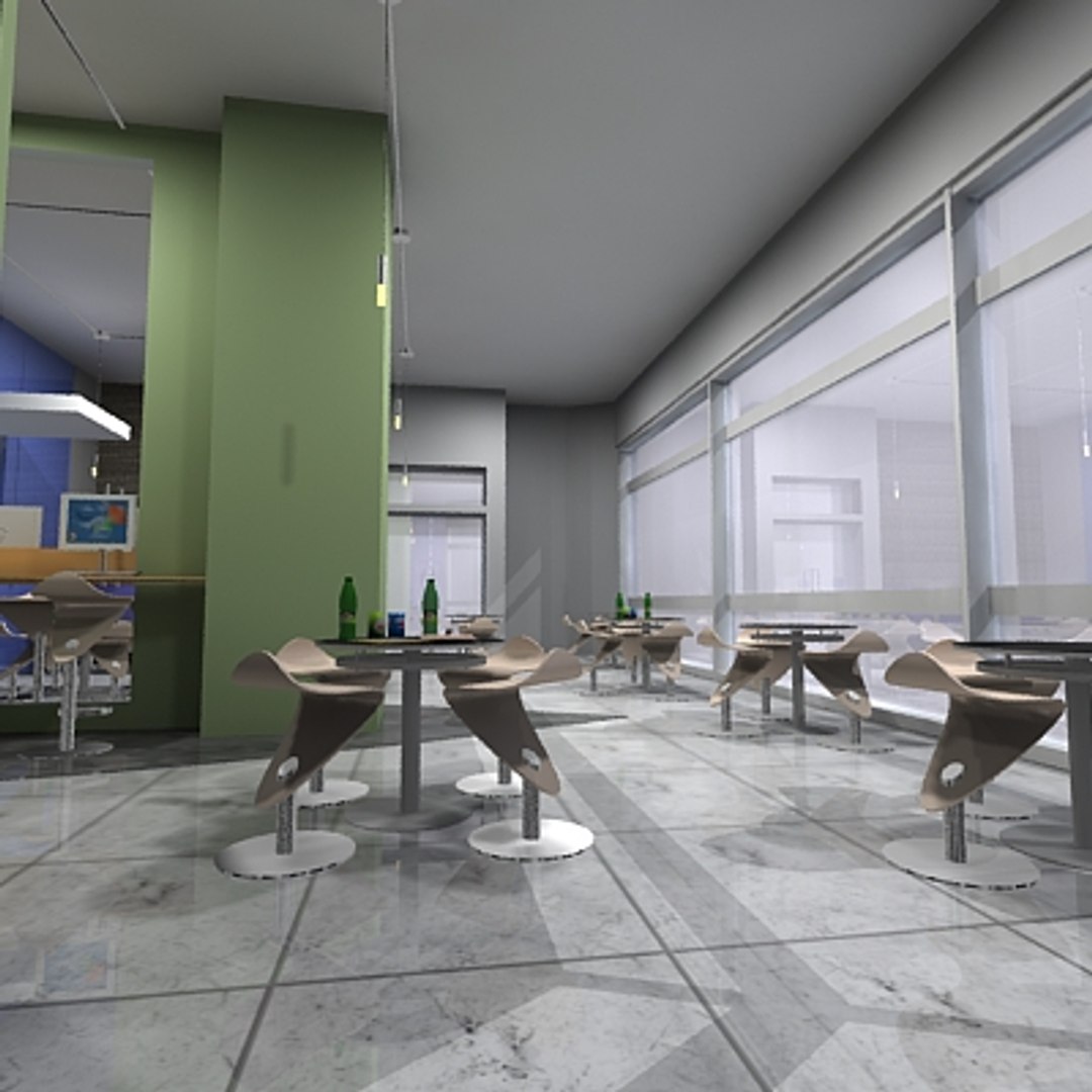 Restaurant Cafe 3d Model