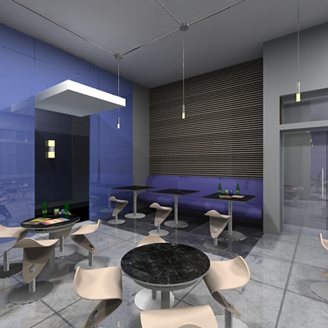 Restaurant Cafe 3d Model