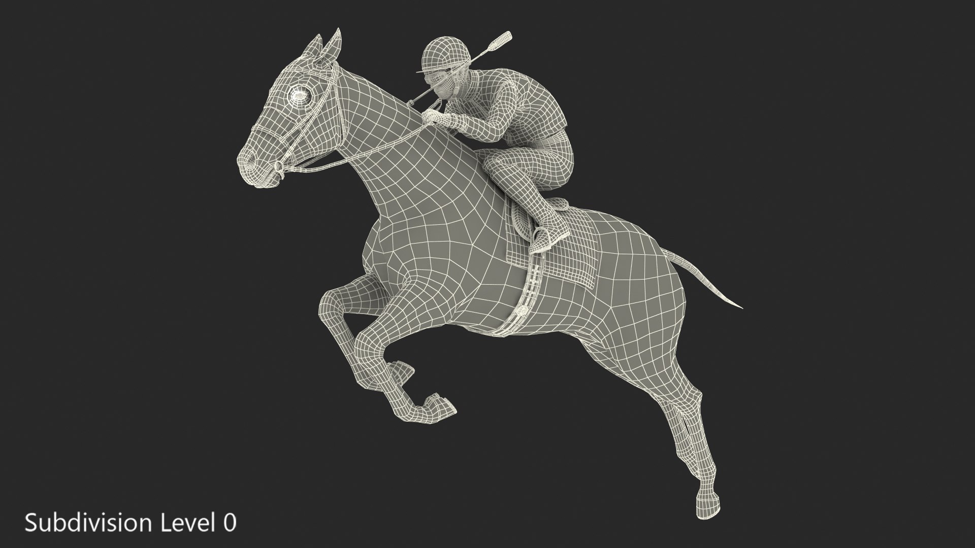 Black racing horse jumping 3D model - TurboSquid 1461203