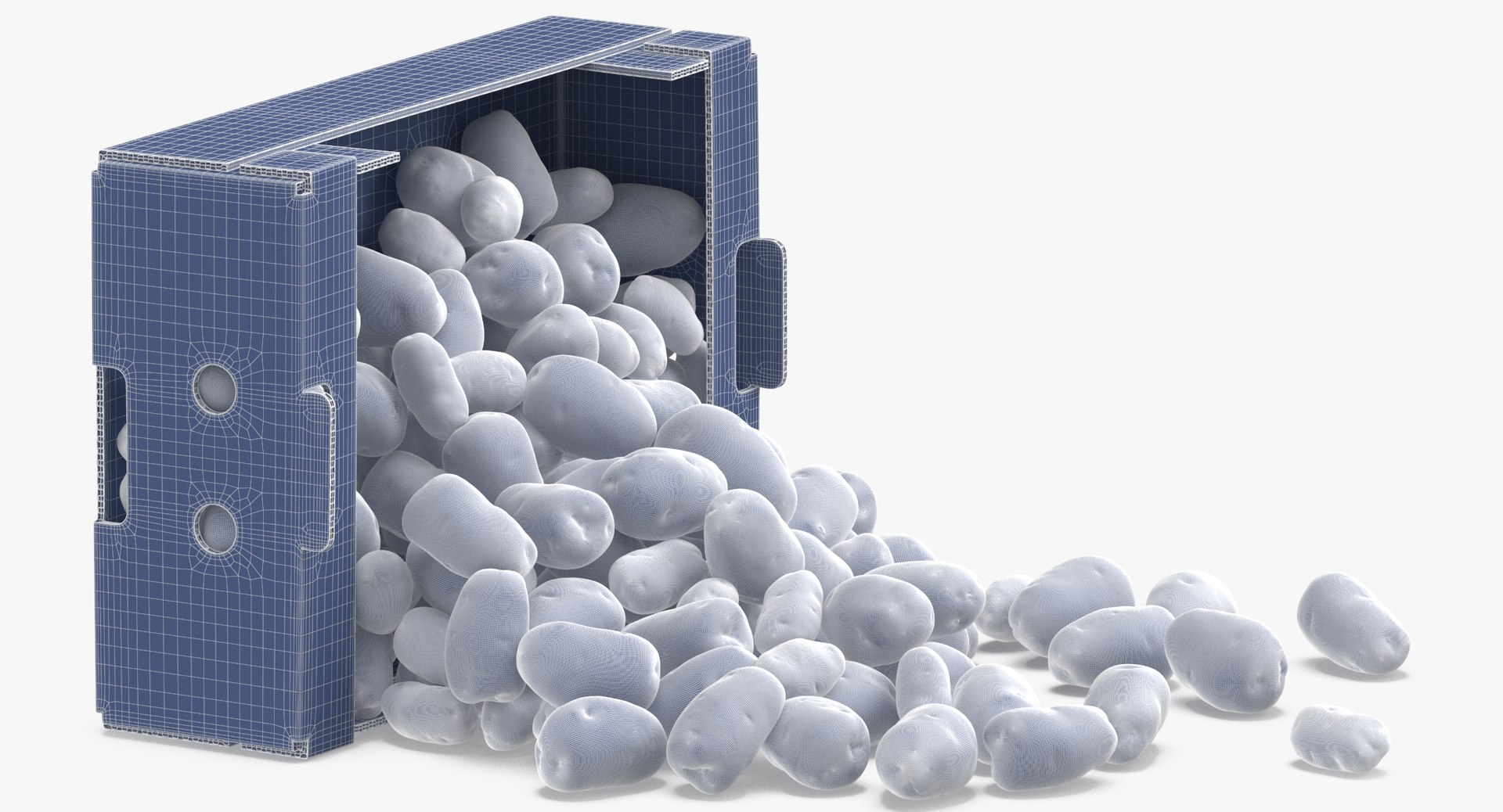 Cardboard display boxes spilled 3D - TurboSquid 1550407