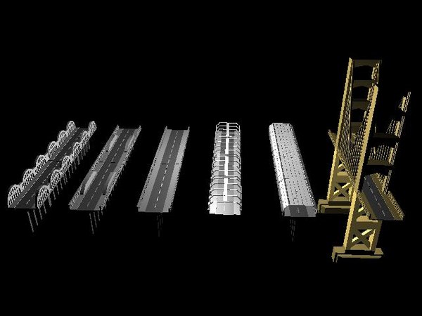 3d bridge types model
