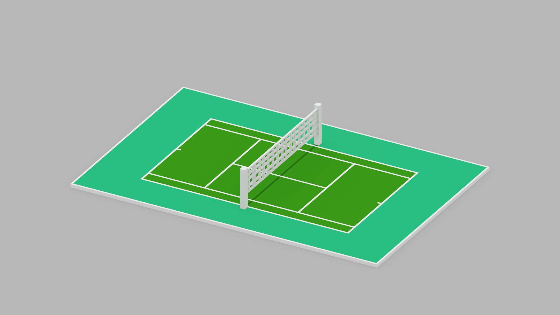 Voxel Tennis Court 3D Model - TurboSquid 1870365