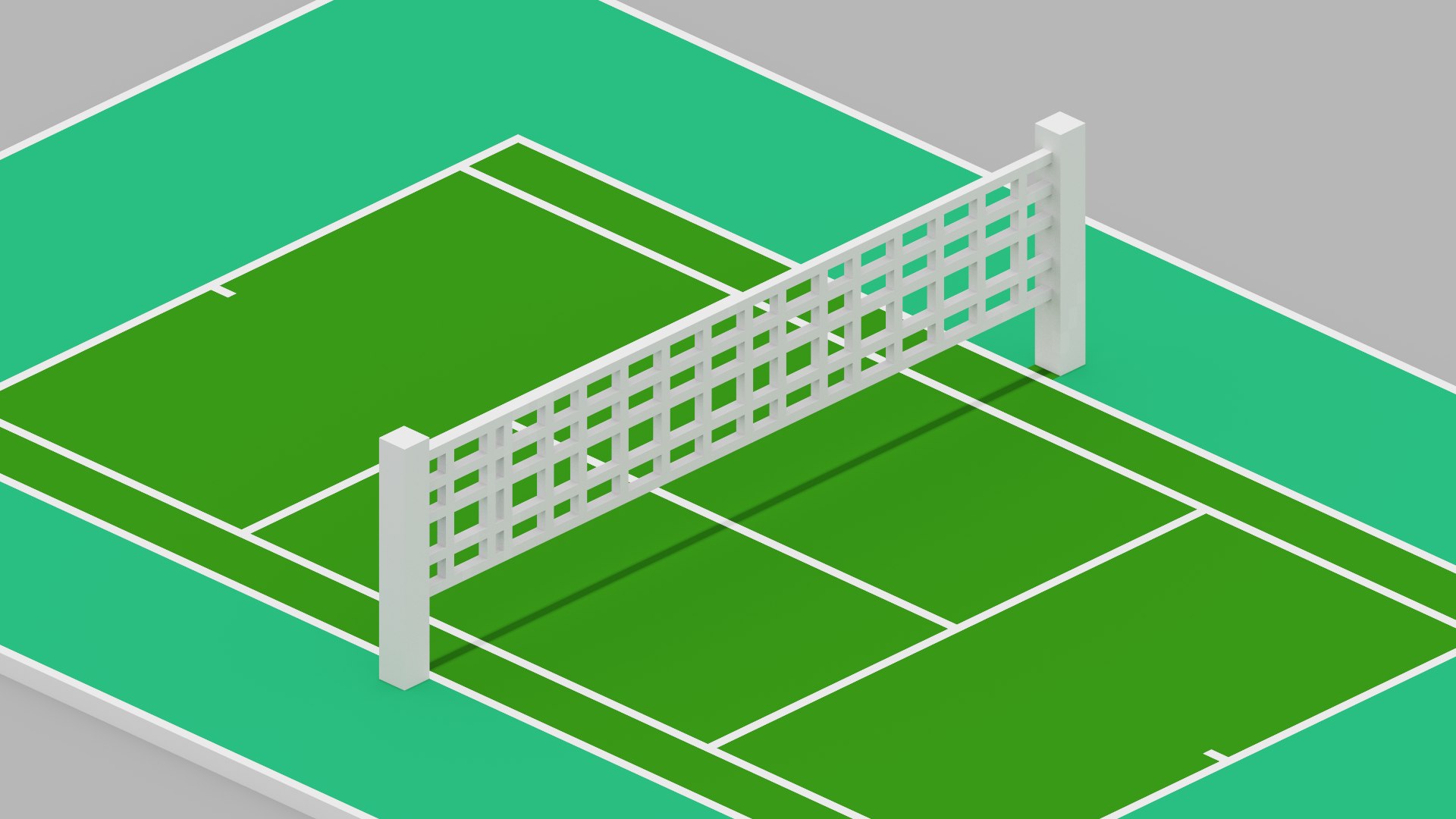 Voxel Tennis Court 3D Model - TurboSquid 1870365