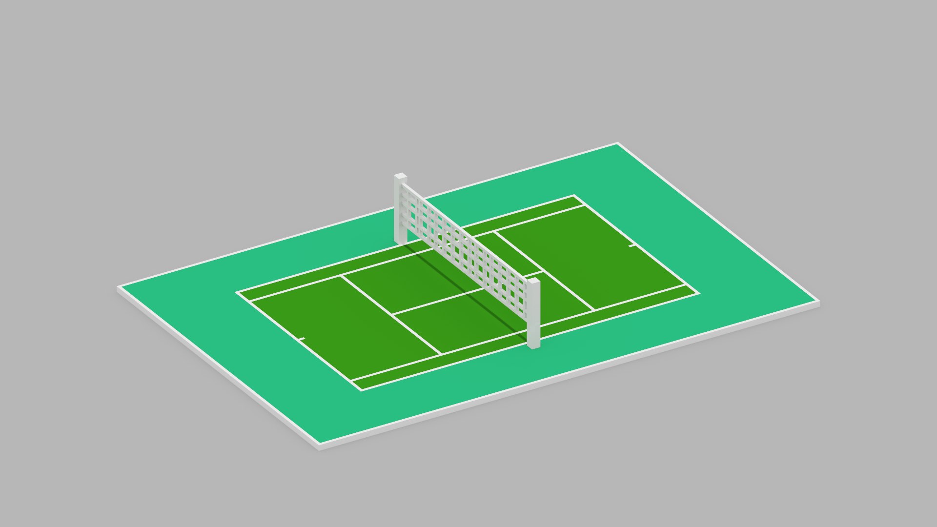 Voxel Tennis Court 3D Model - TurboSquid 1870365