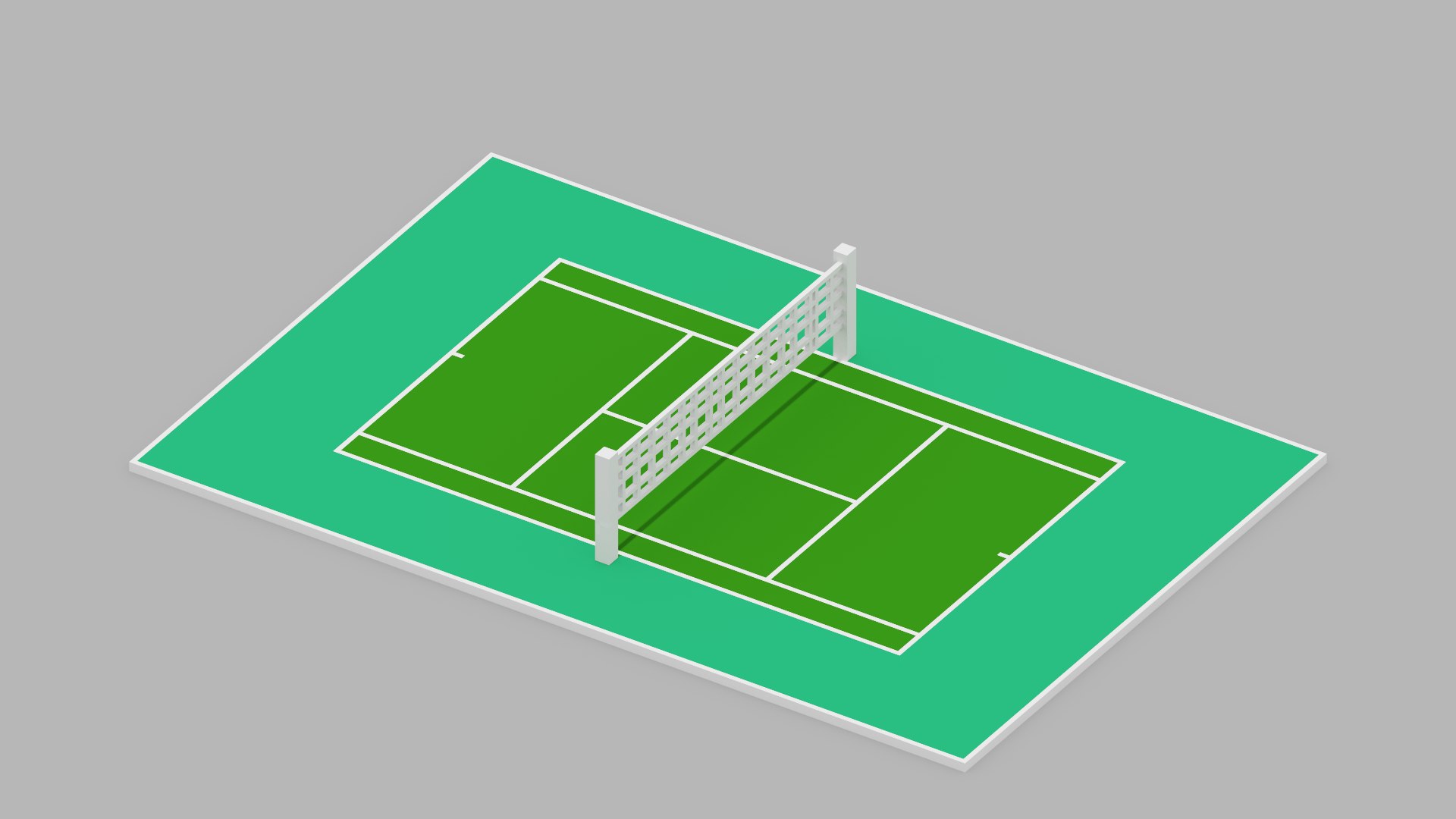 Voxel Tennis Court 3D Model - TurboSquid 1870365