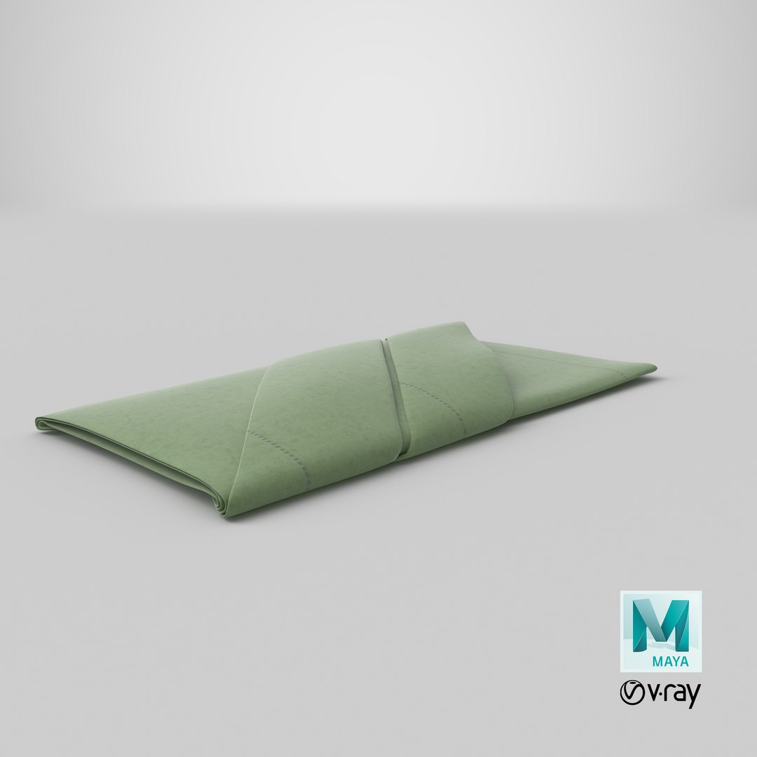 3D Model Buffet Napkin Fold Green - TurboSquid 2020750