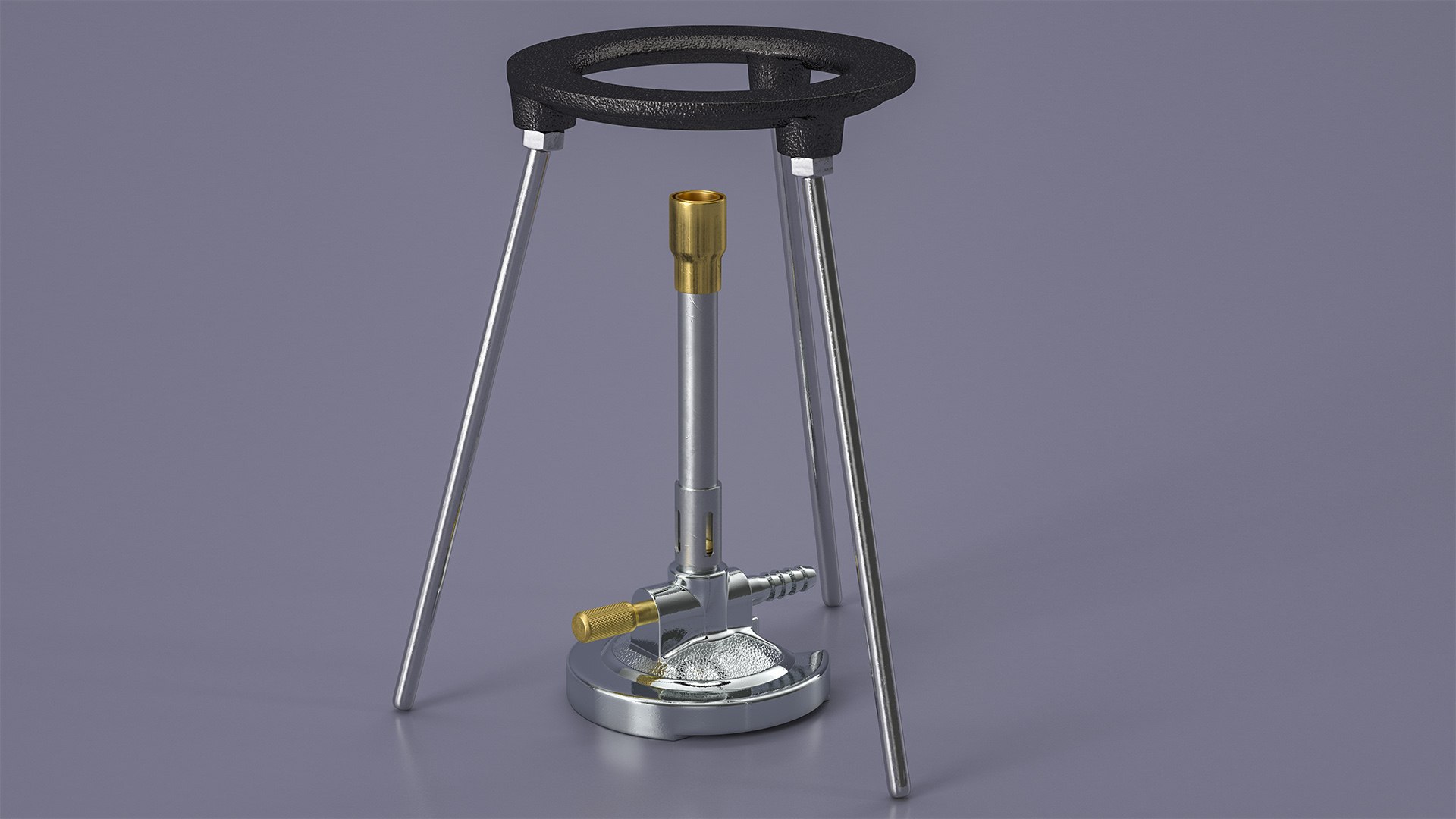 Bunsen Burner With Tripod Model - TurboSquid 1851823