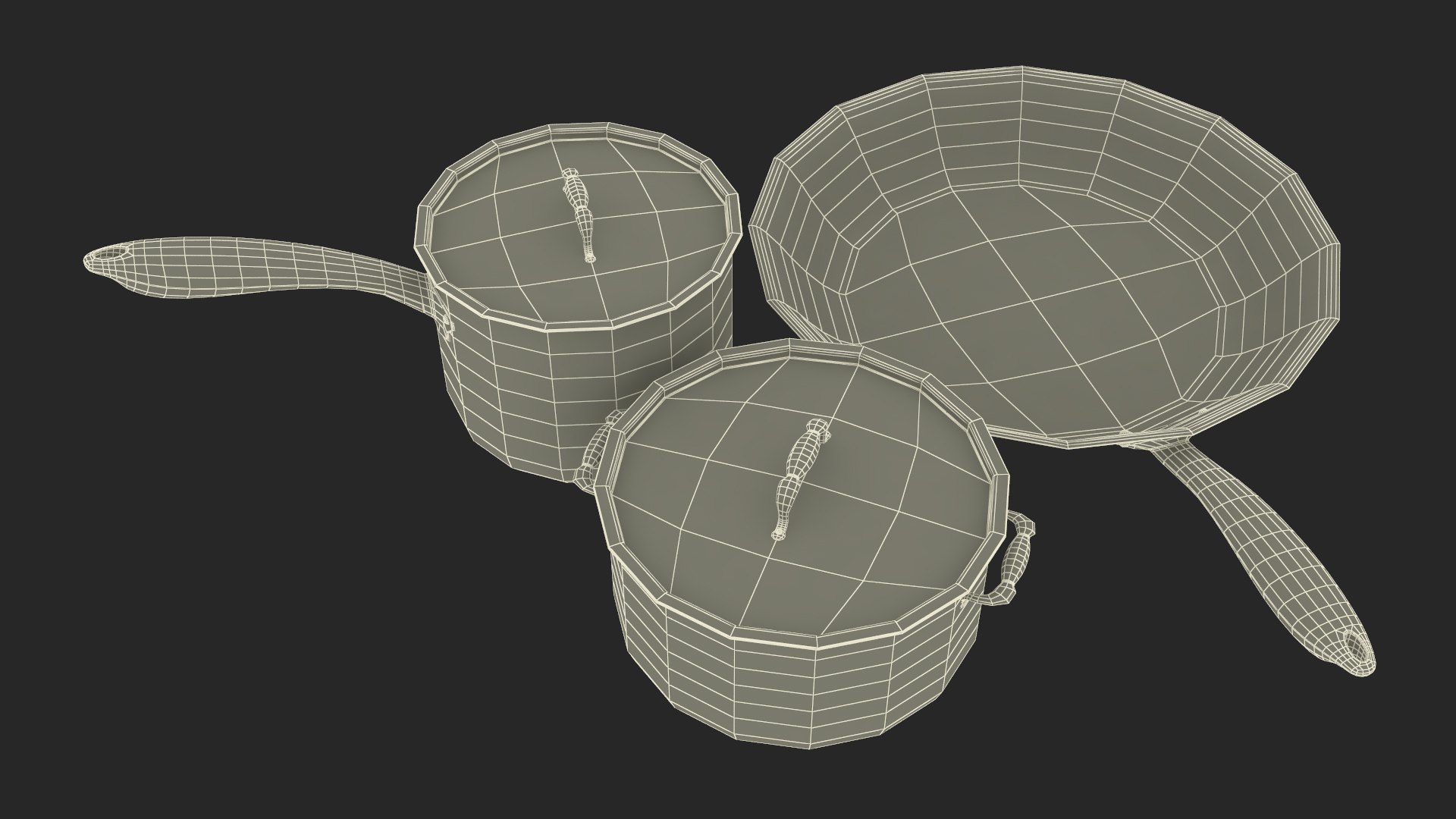 Cookware Set 3D Model - TurboSquid 2061290