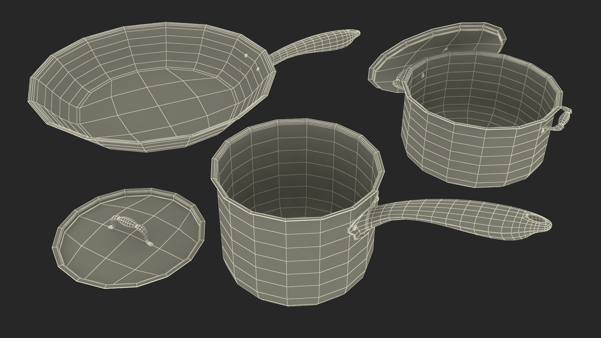 Cookware Set 3D Model - TurboSquid 2061290