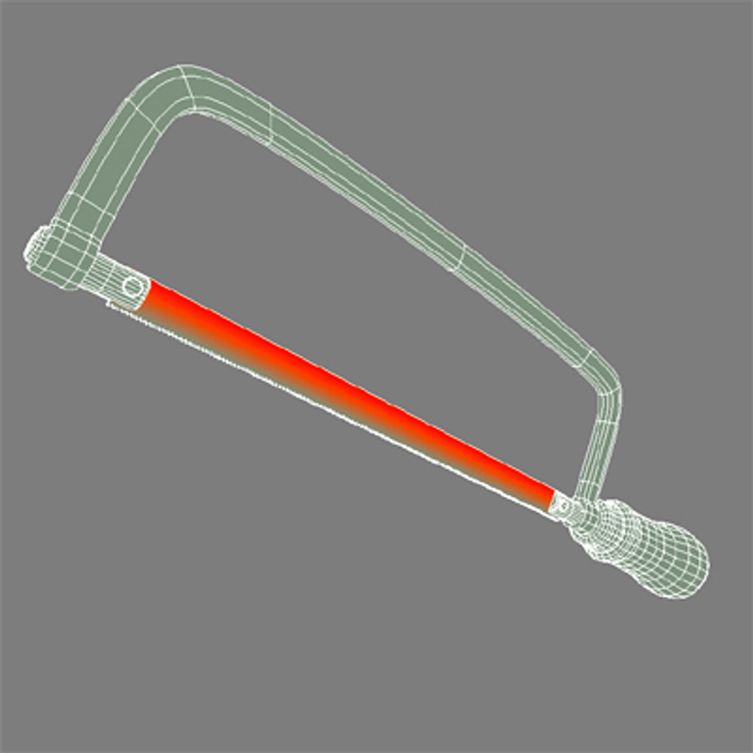 3d hand hacksaw tooled model