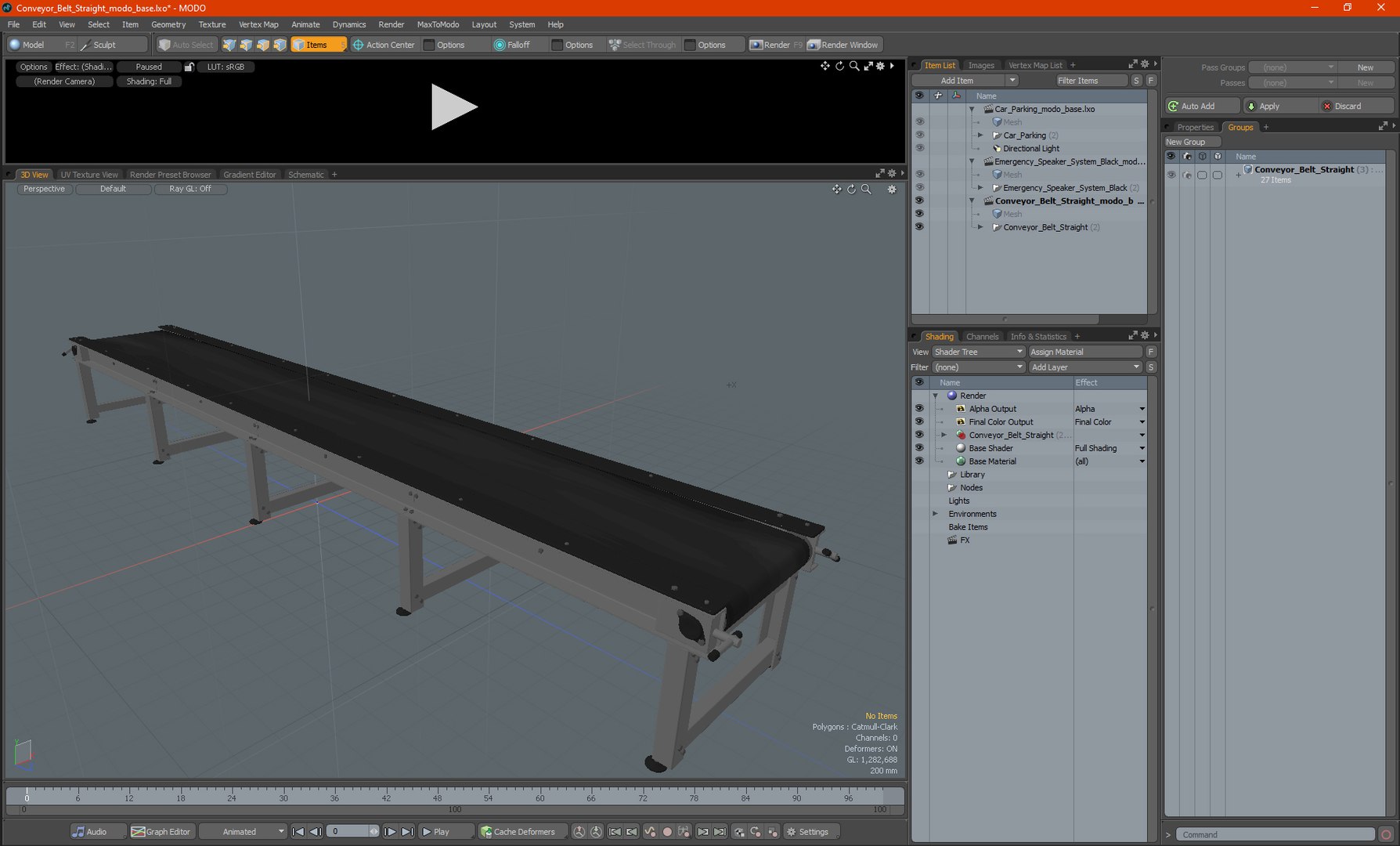 3D Conveyor Belt Straight - TurboSquid 2025430
