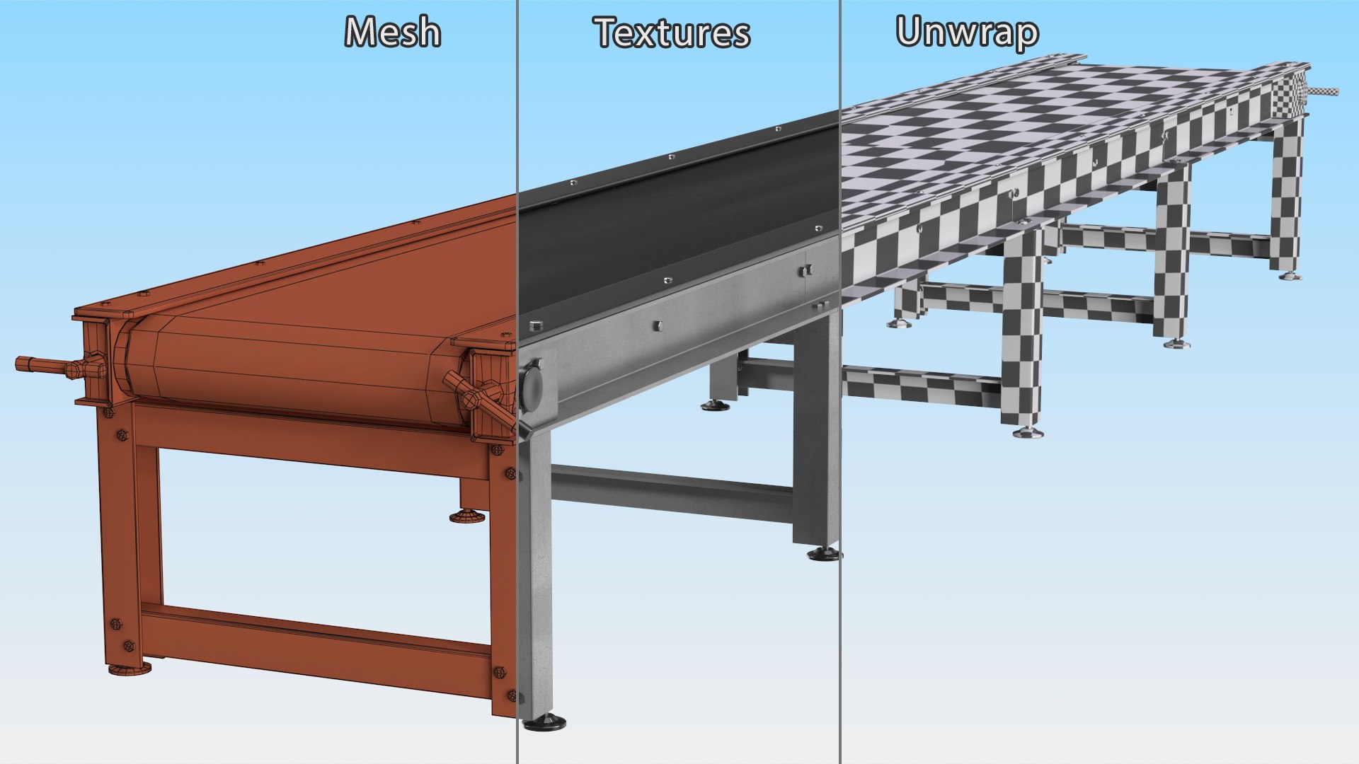 3D Conveyor Belt Straight - TurboSquid 2025430