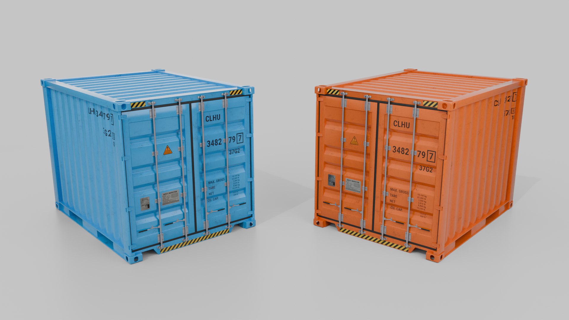 3D 10ft Shipping Container - Customizable With Interior And Exterior ...