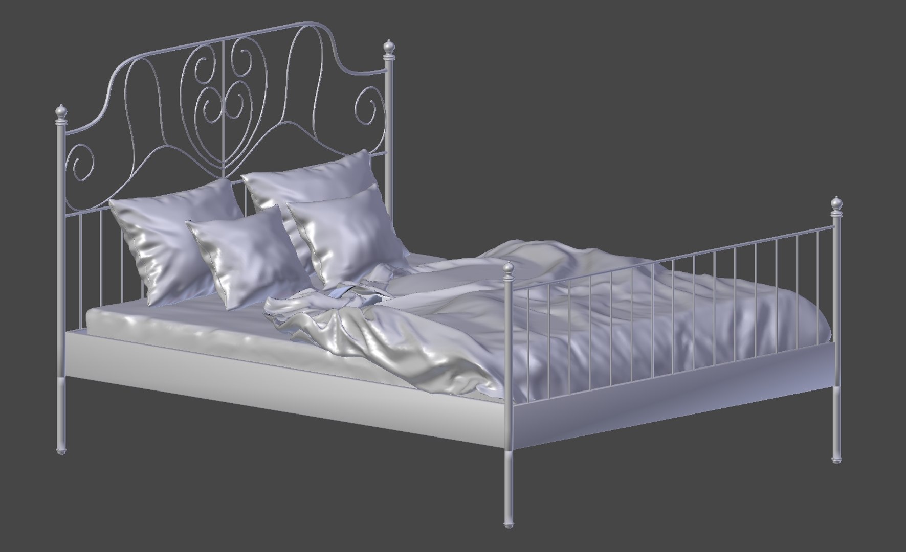 3ds realistic bed