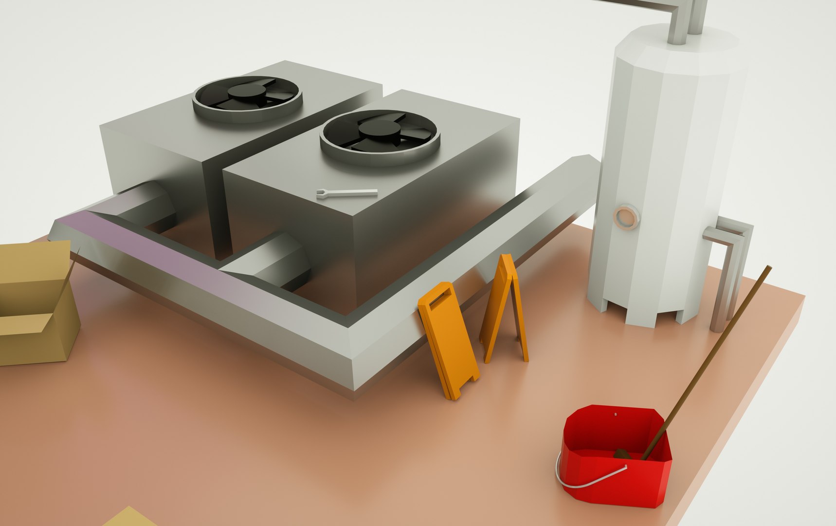 3D Isometric Modern Office Floors Low-poly - TurboSquid 1749835