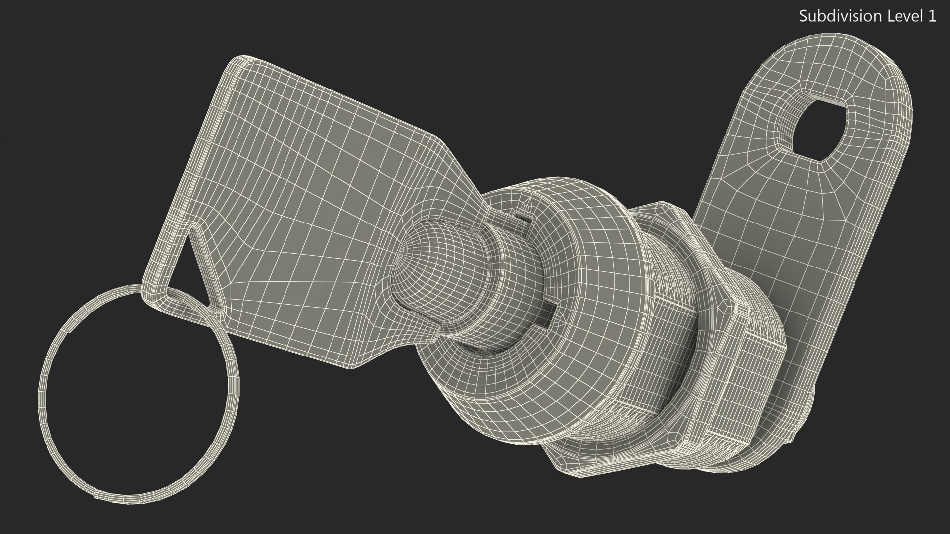 Tubular Lock with Key 3D model - TurboSquid 1868512