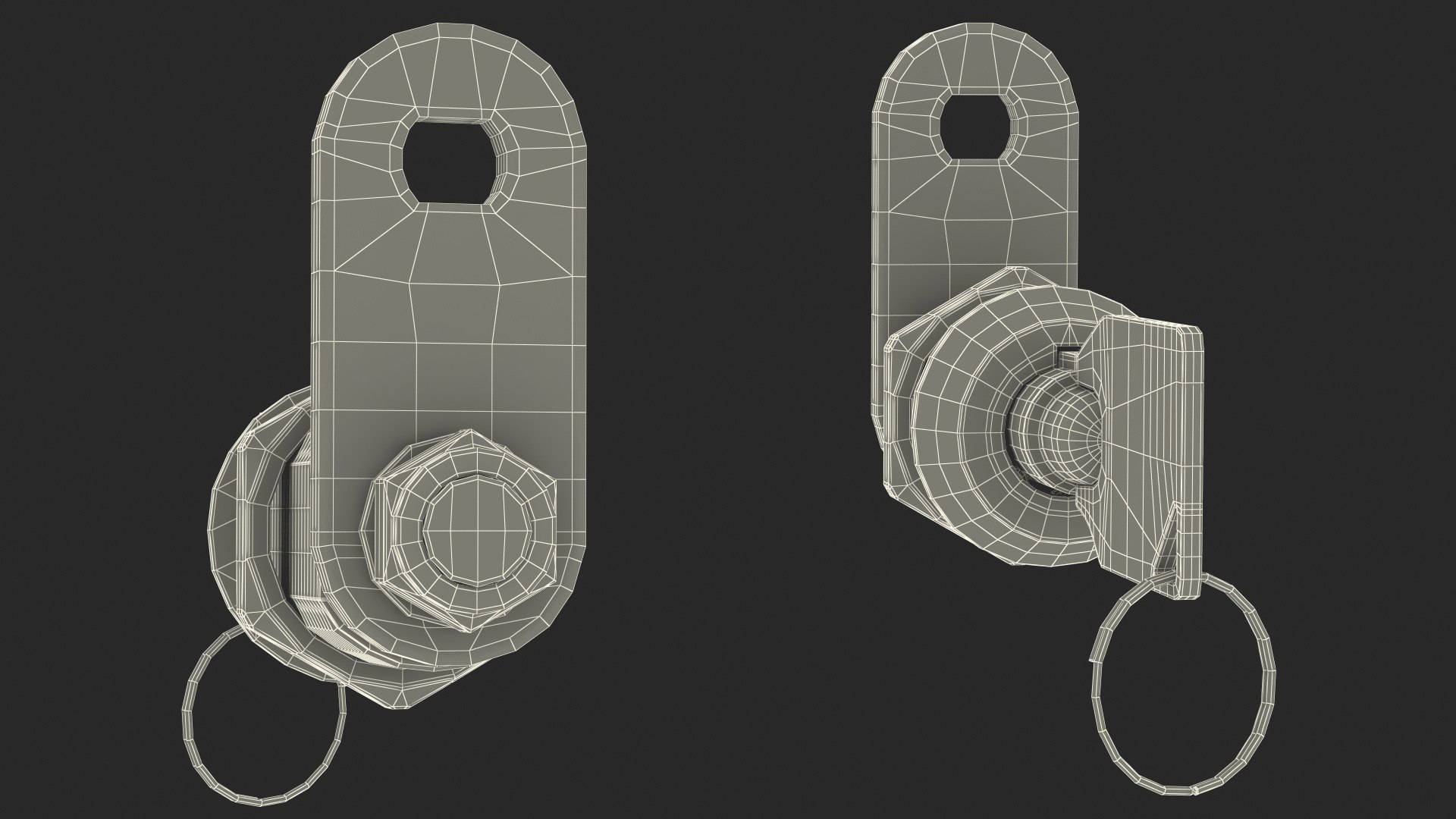 Tubular Lock with Key 3D model - TurboSquid 1868512