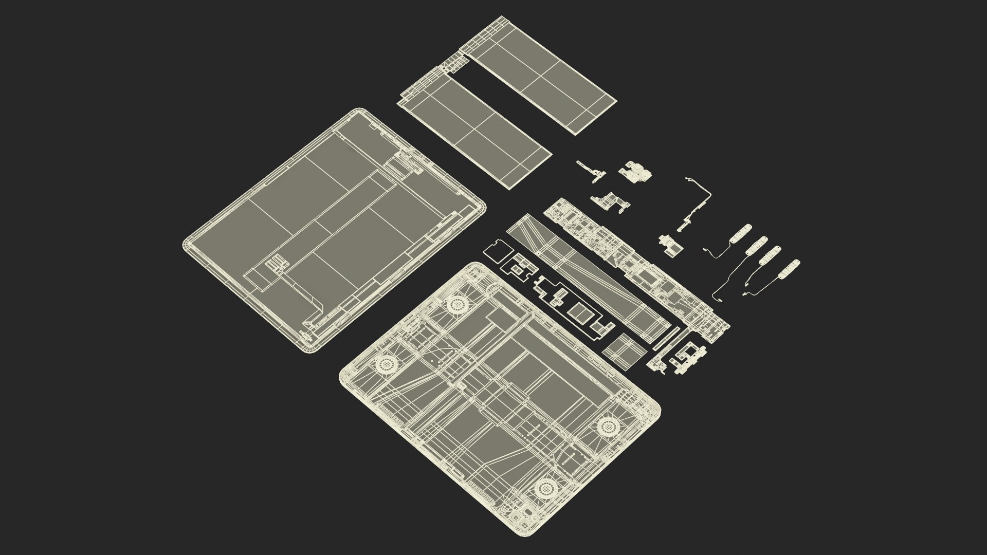 3D 12 9 IPad Pro Fully Disassembled Model - TurboSquid 2199156
