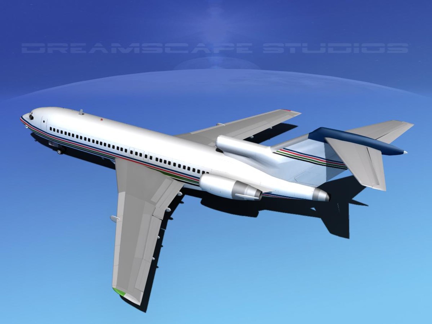 Boeing 727 Jet 727-100 3d X