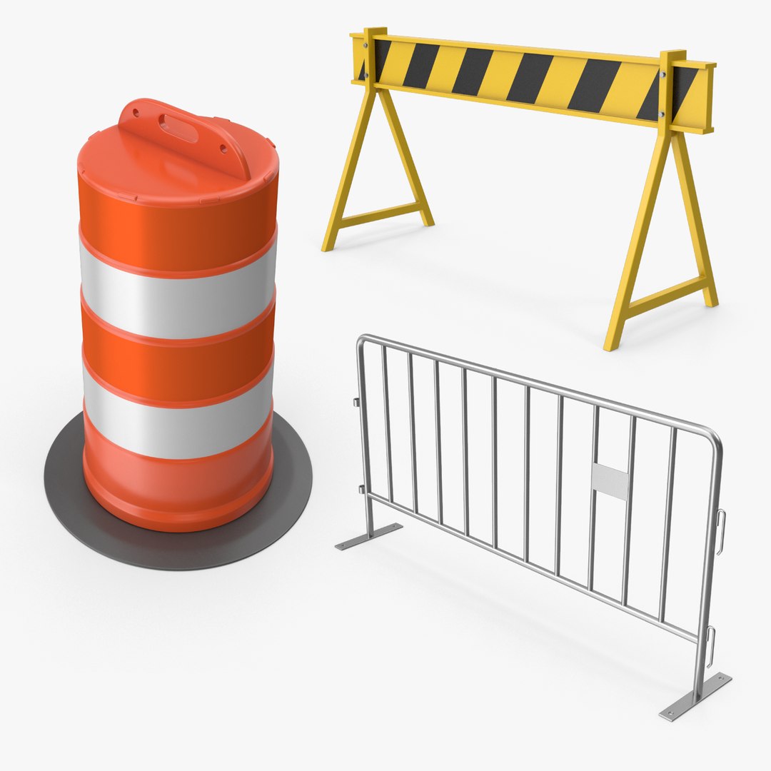 Traffic Barriers 3D Model - TurboSquid 1850294