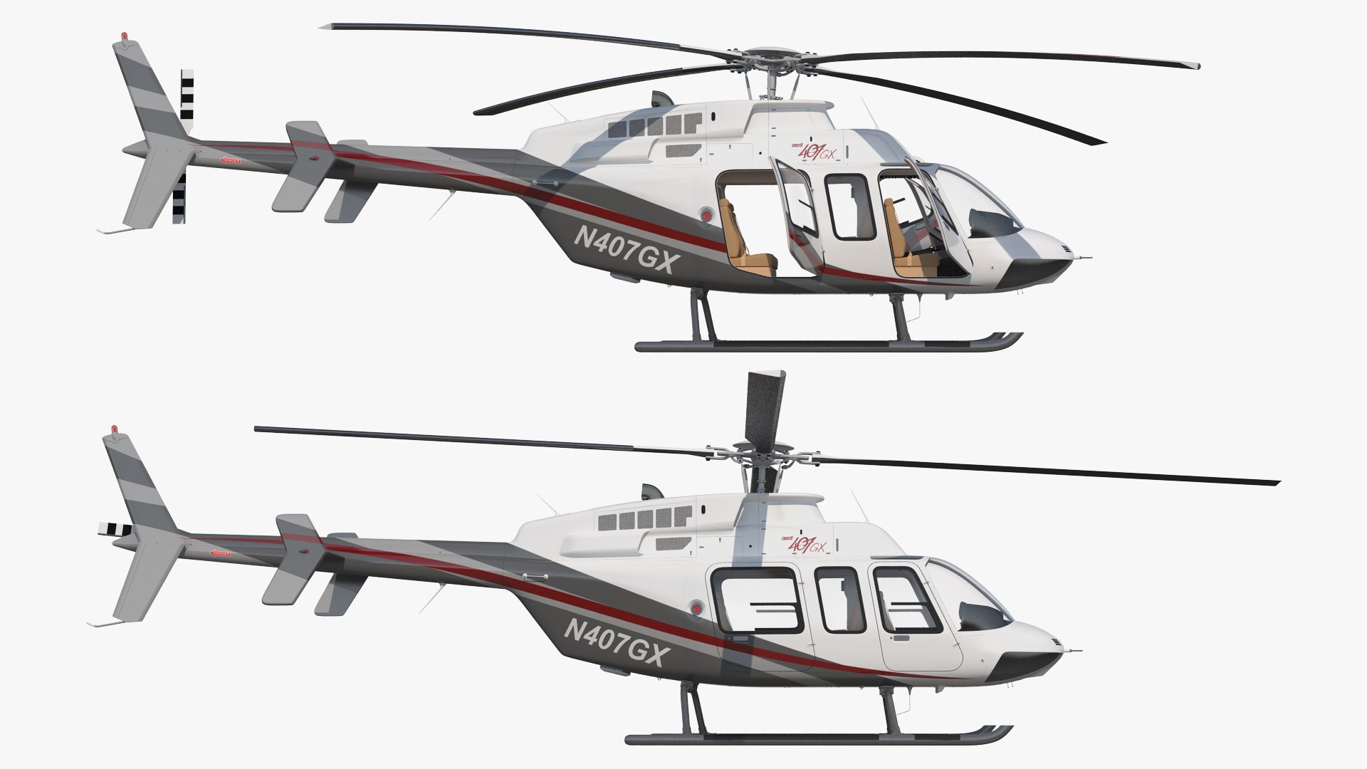 Bell 407 gx utility 3D model - TurboSquid 1536498