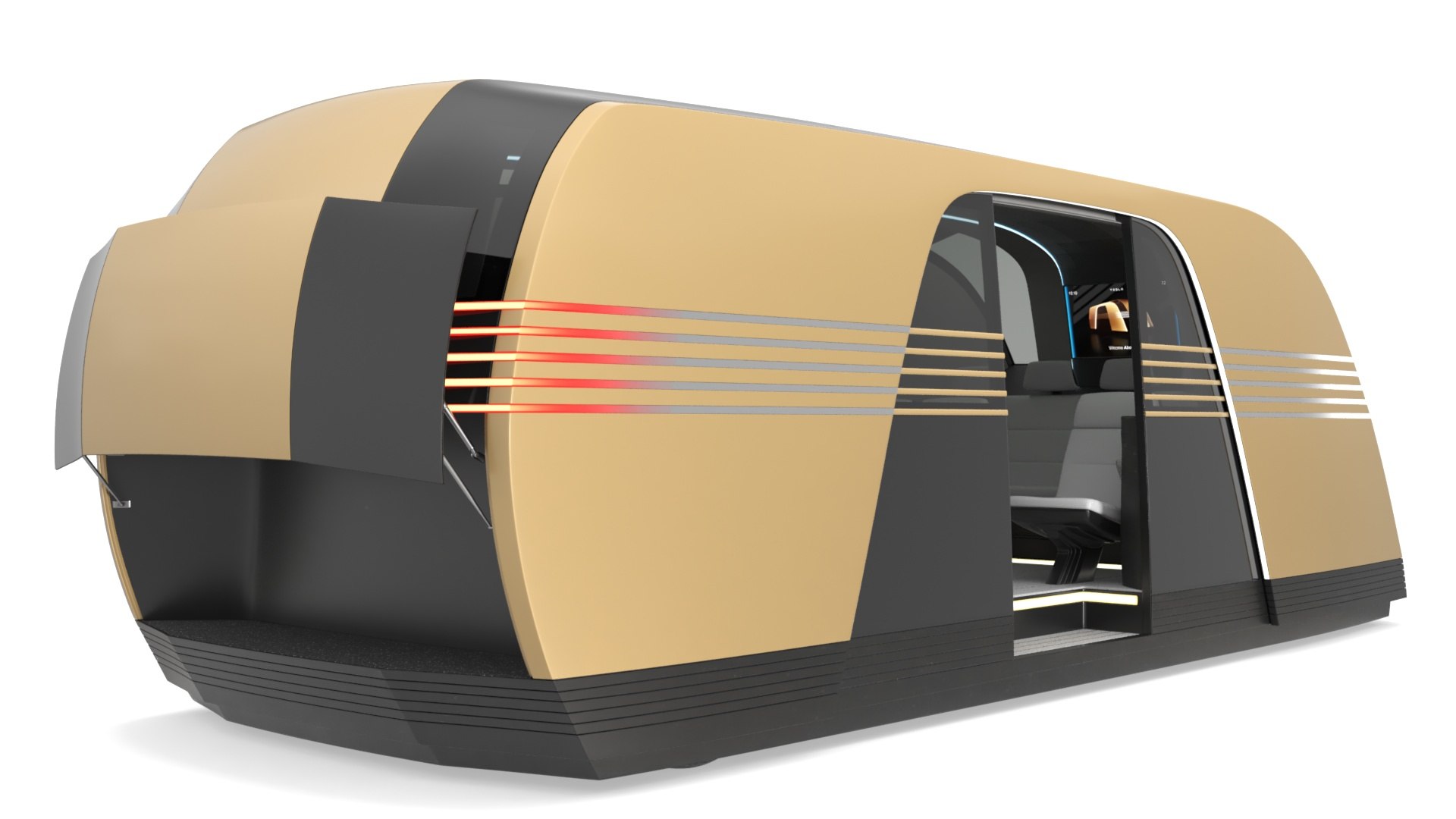 3D Tesla Robovan Rigged Model - TurboSquid 2325535