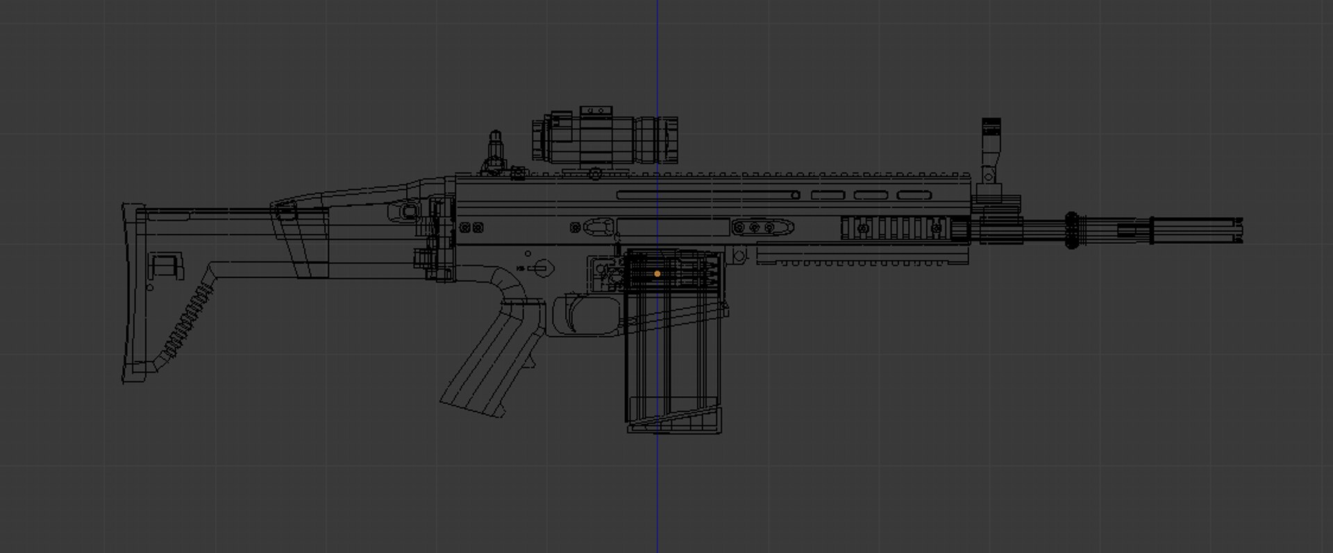 Scar Rifle 3d Obj