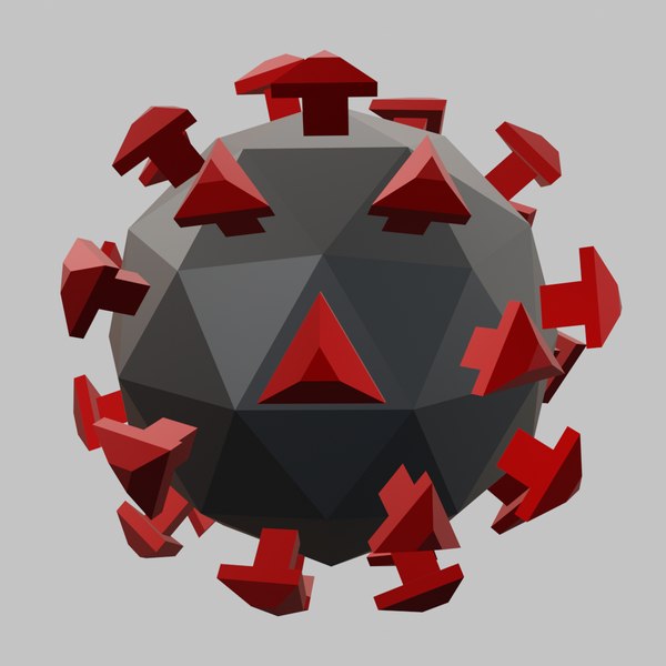 3D Low Poly Covid Virus model - TurboSquid 2003715