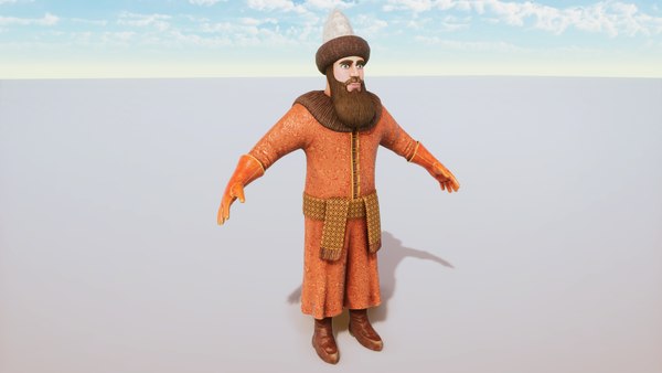 modelo 3d Stylized Character Medieval Man Rigged with Shape Keys ...