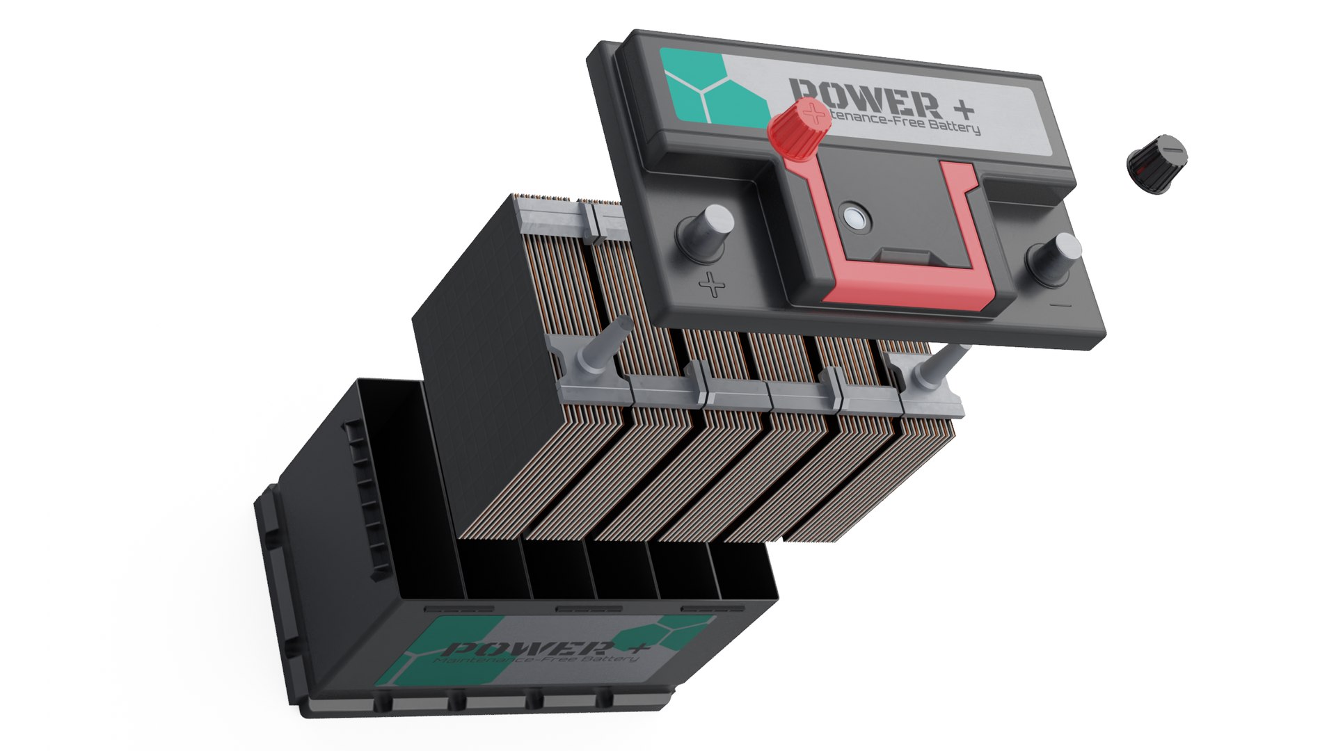 Lead Acid Battery 3D Model - TurboSquid 2416327