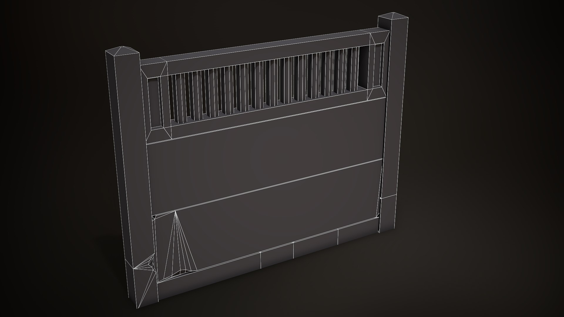 Concrete Fence 3D Model - TurboSquid 1534070