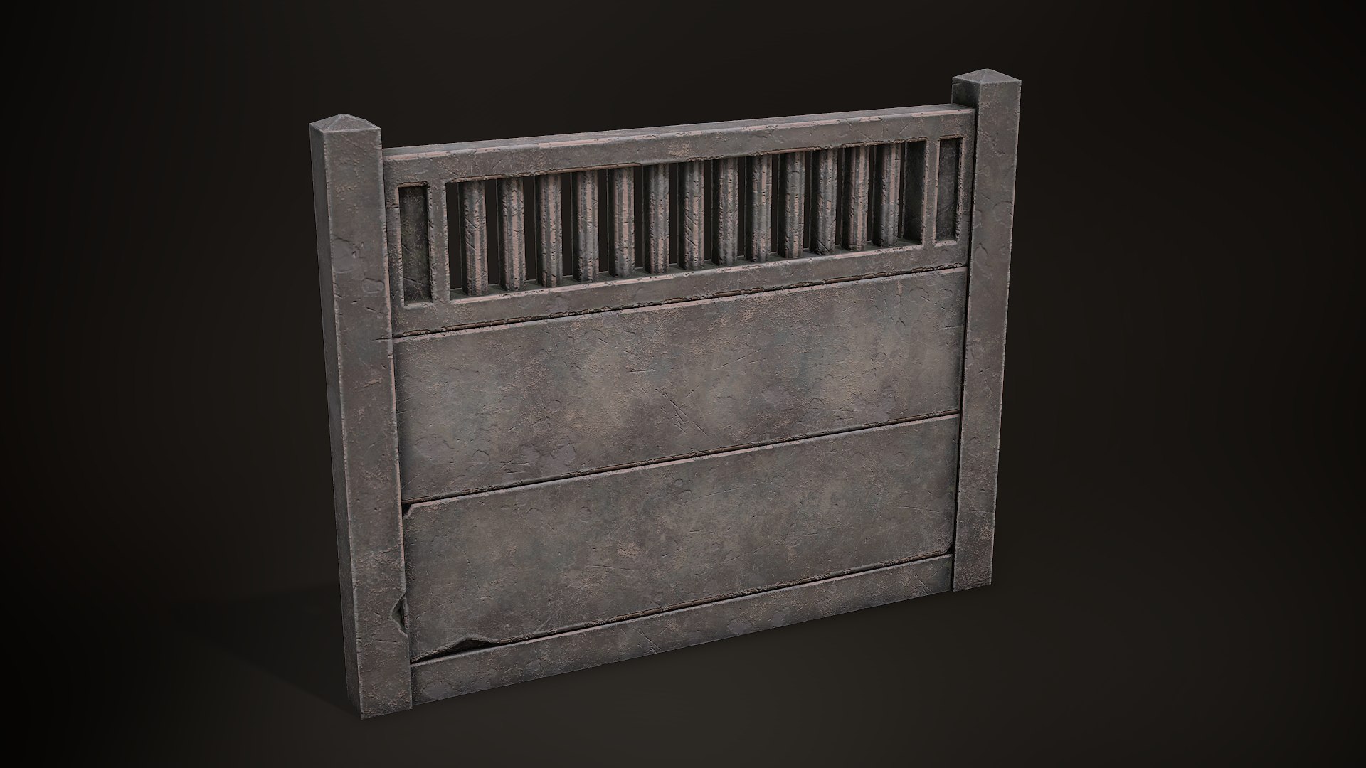 Concrete Fence 3D Model - TurboSquid 1534070