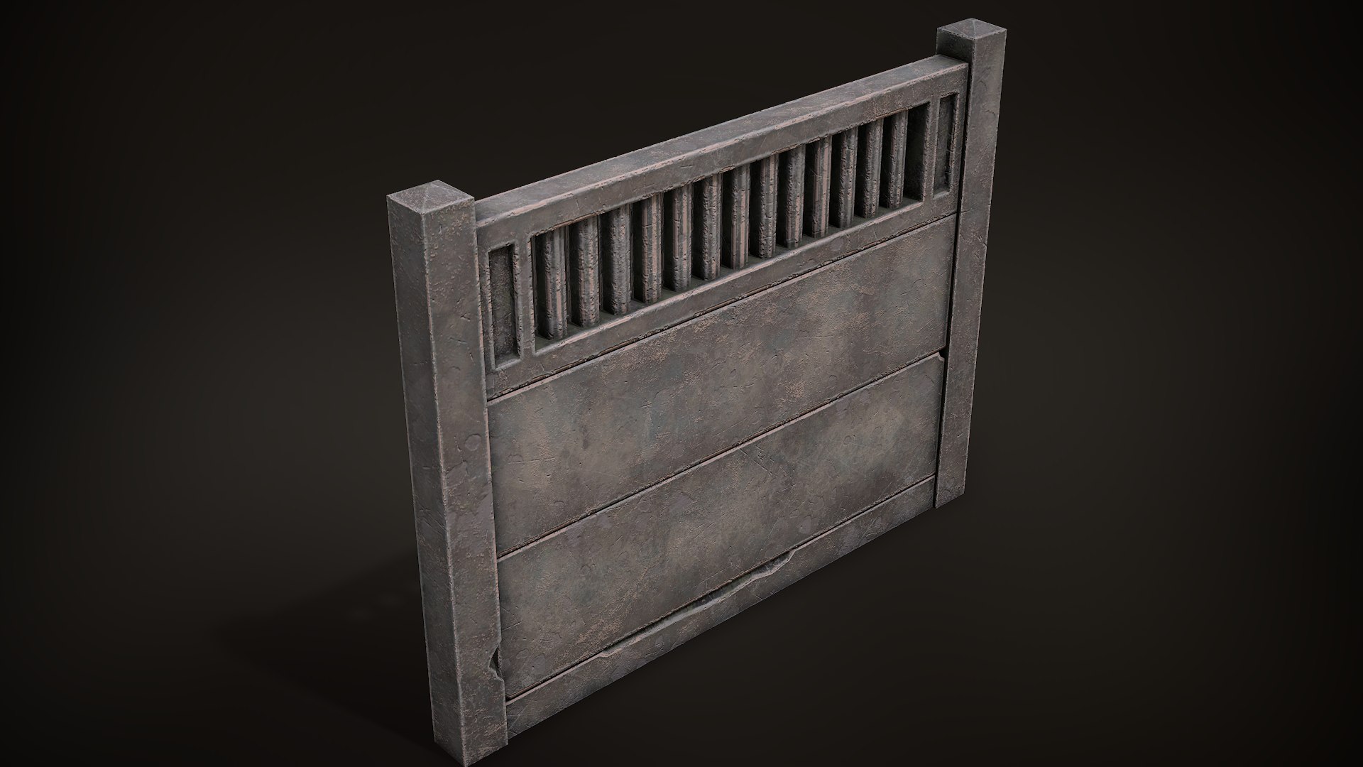 Concrete Fence 3D Model - TurboSquid 1534070