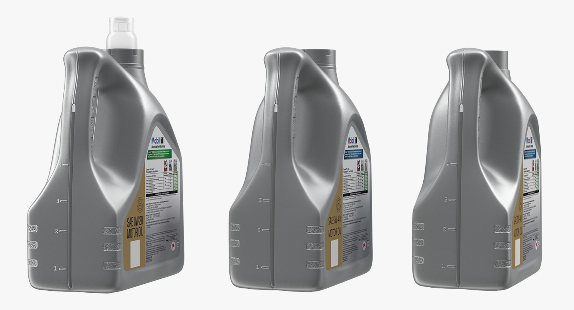 3D Engine Mobil Oil Bottles - TurboSquid 1364807