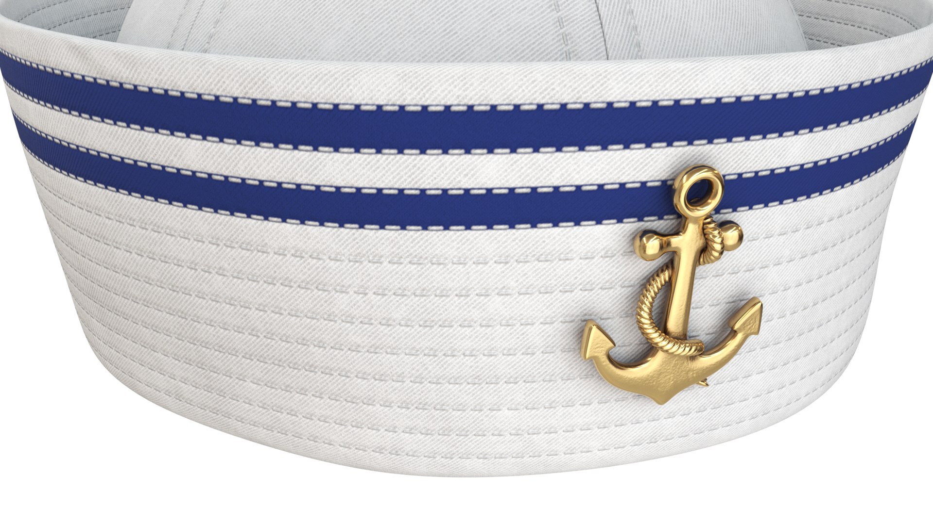 3D Navy Sailor Hat - TurboSquid 1818747